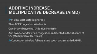 TCP Congestion Control By Owais Jara | PPT