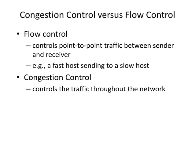 Congestion control | PPTX | Computer Networking | Computing