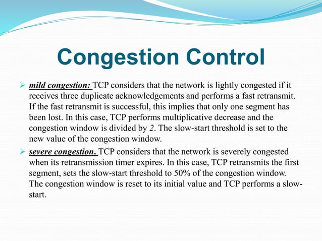 Congestion control Assignment Help | PPT