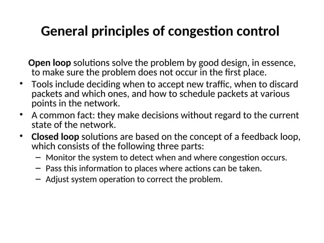 congestion_control: types, uses and application | PPT