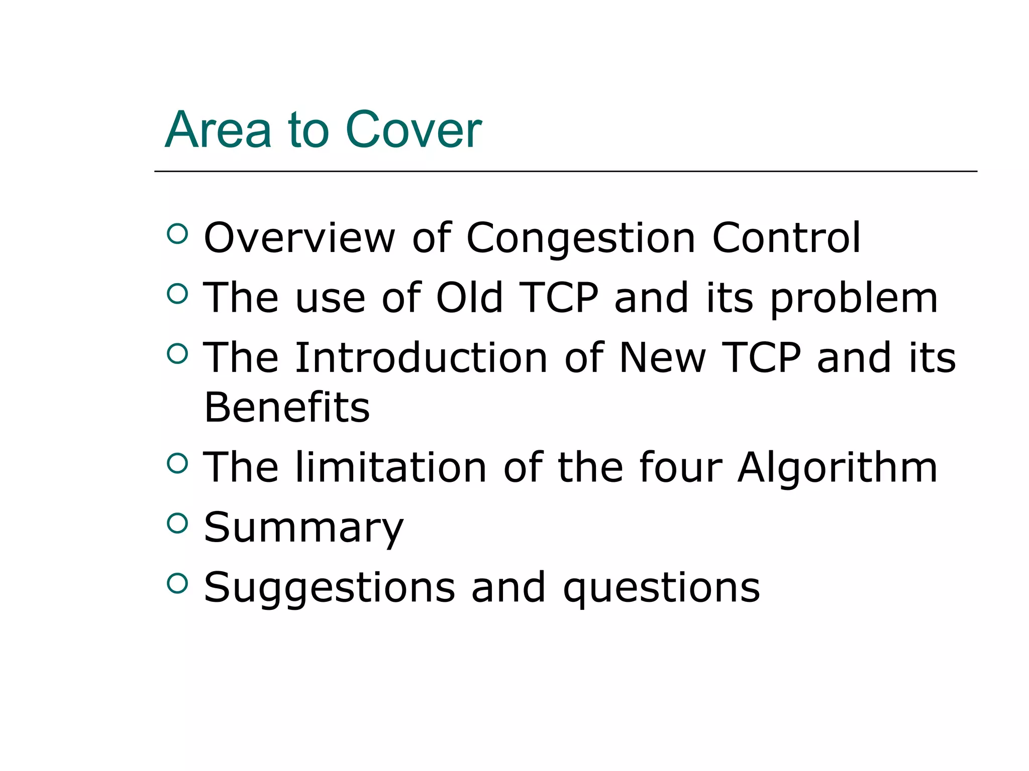 Congestion control avoidance | PPT