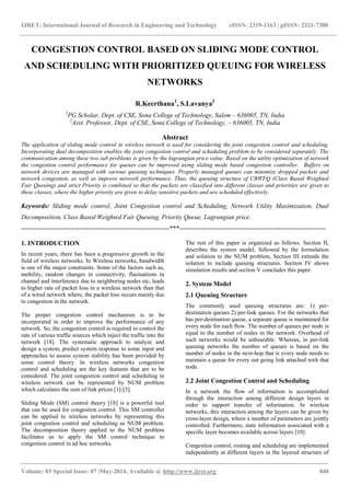 Congestion control based on sliding mode control and scheduling with prioritized queuing for ...