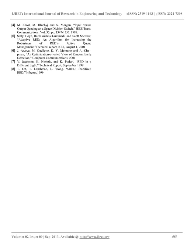 Congestion Control In Computer Networks Using A Modified Red Aqm Algorithm Pdf