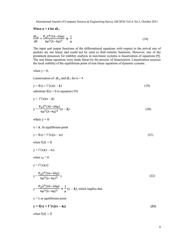 Congestion control in packet switched wide area networks using a feedback model | PDF