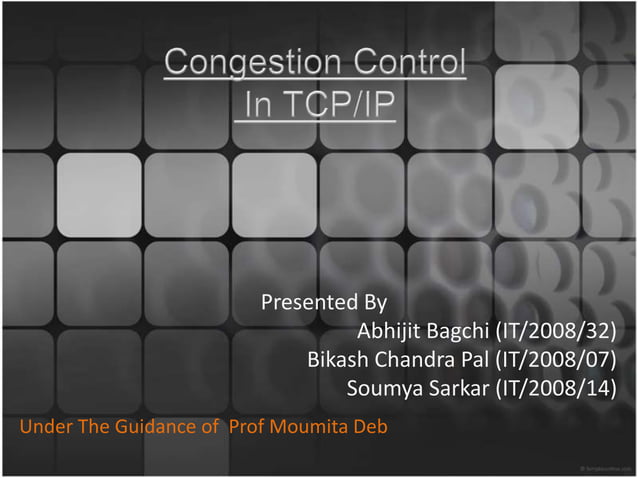 Congestion control in tcp | PPTX | Computer Networking | Computing
