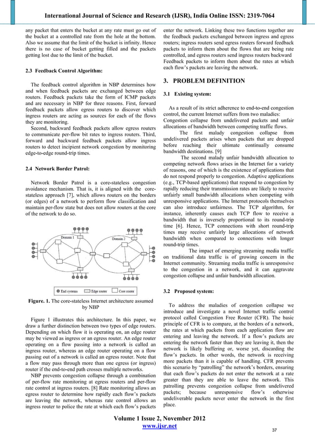 Congestion control mechanism using network border protocol | PDF