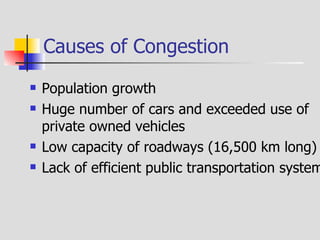Congestion In Tehran | PPT
