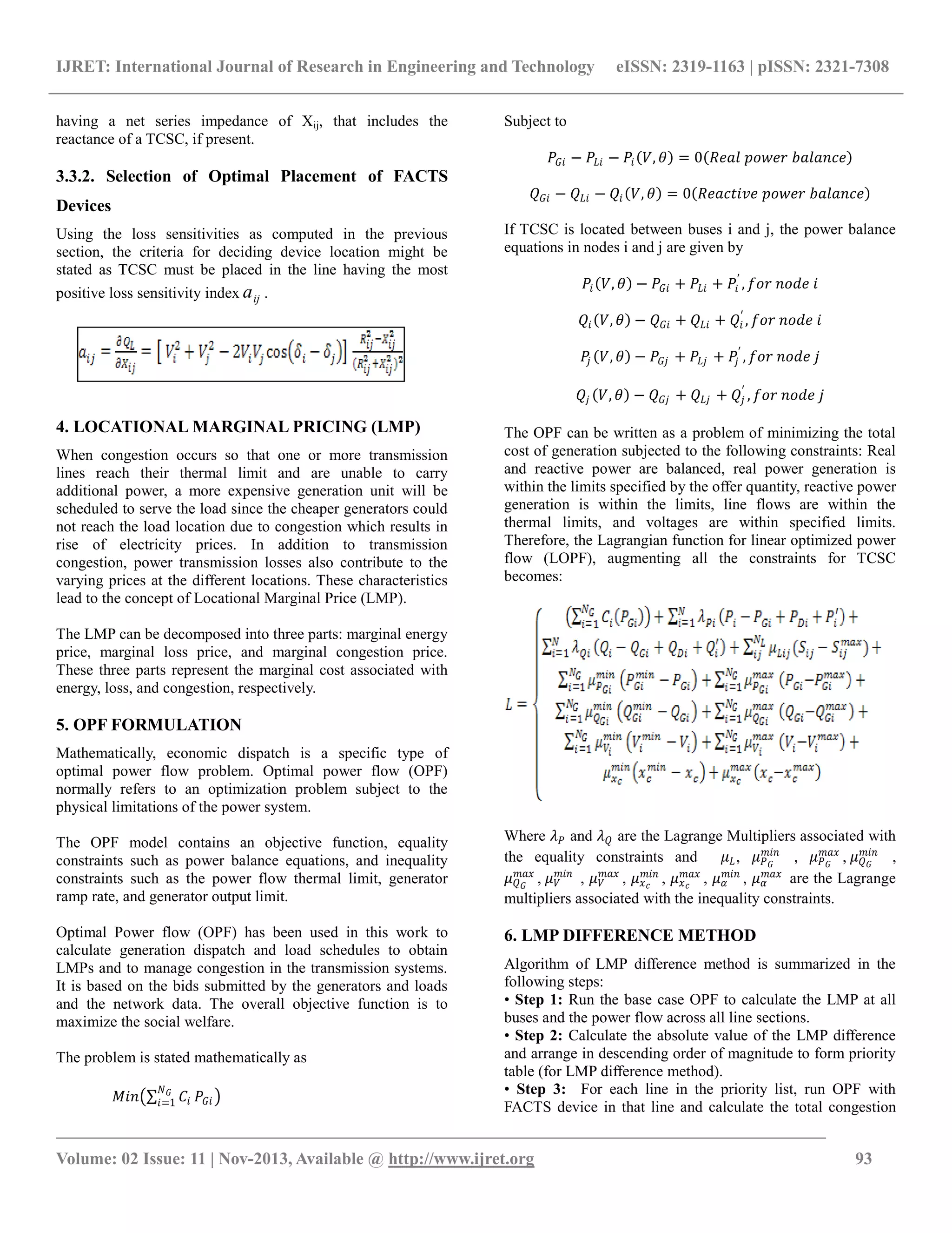 Congestion Management Using Facts Devices In Deregulated Power System Pdf