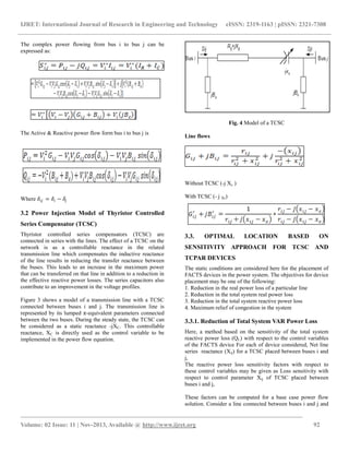 Congestion management using facts devices in deregulated power system | PDF