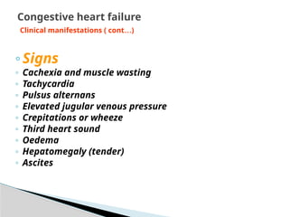 Congestive Cardiac failure details on the signs and symptoms | PPT