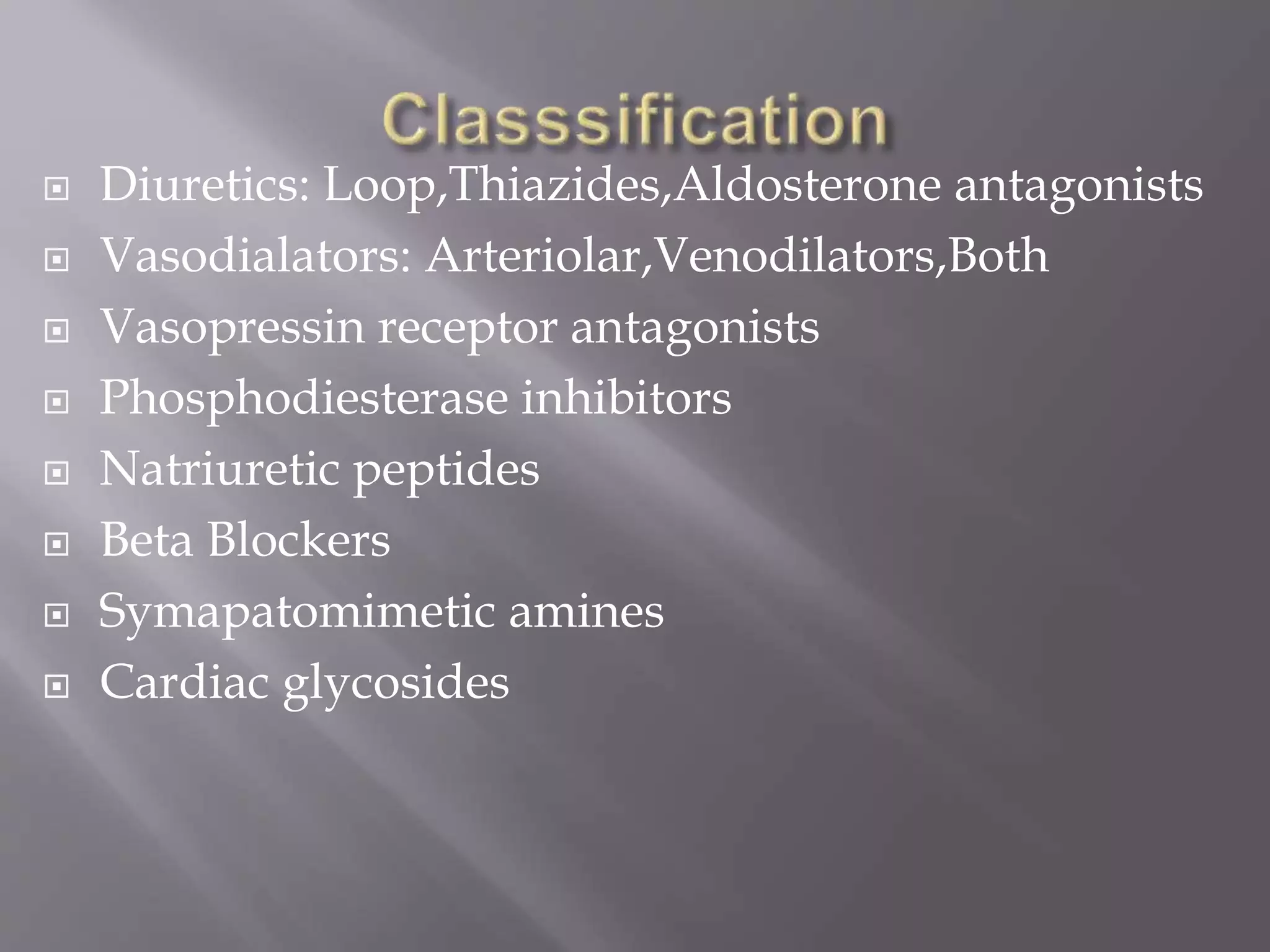 Drugs For Congestive Cardiac Failure (CCF) | PPTX