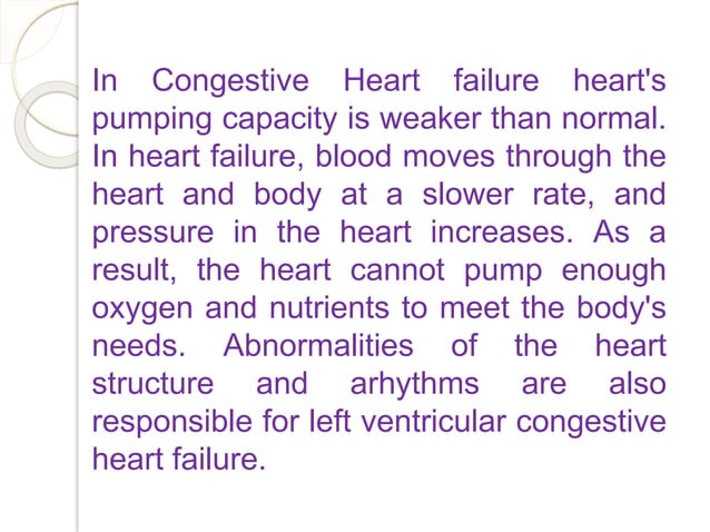 Congestive heart failure | PPTX