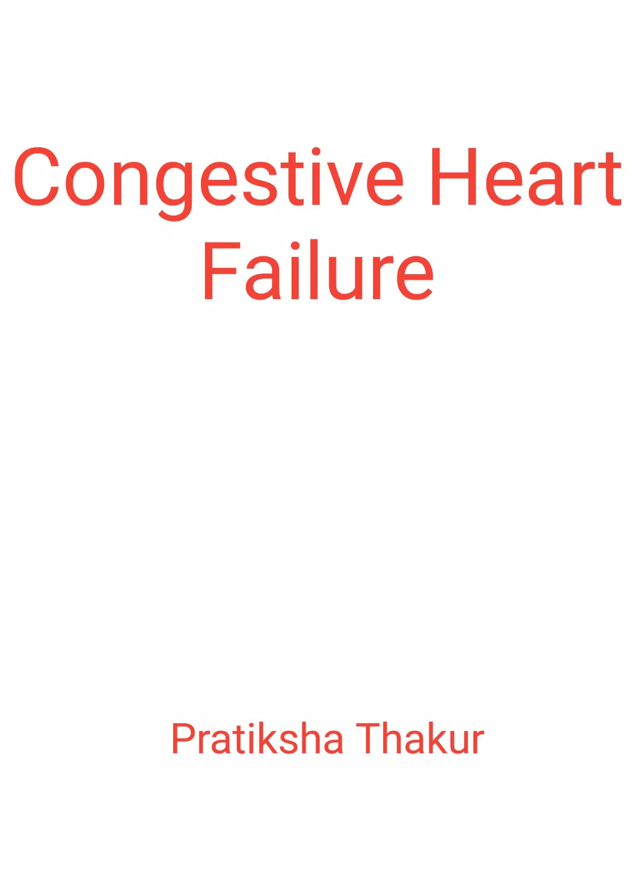 Congestive Heart Failure (CHF) | PDF