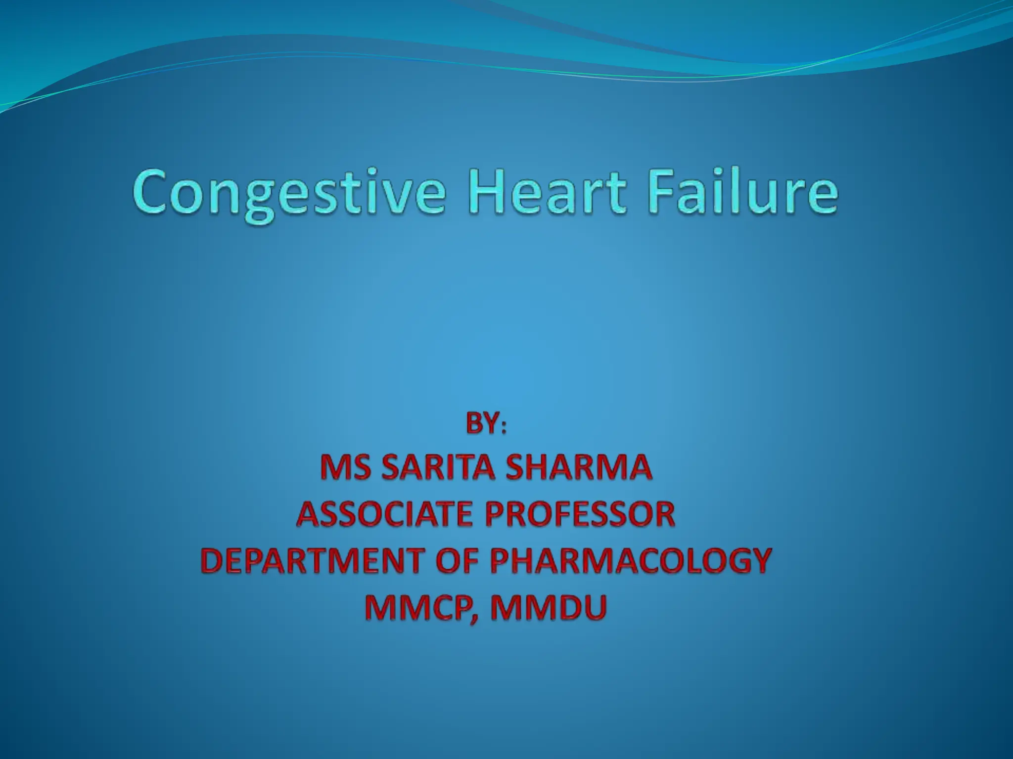Congestive Heart Failure.pptx cardiac pharmacology | PPTX | Heart and Cardiovascular Diseases ...