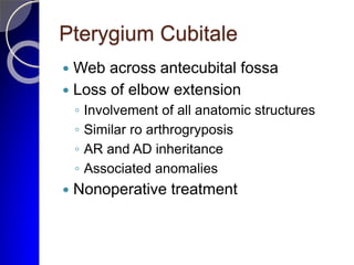 Pediatric Congenital Forearm and Elbow | PPTX