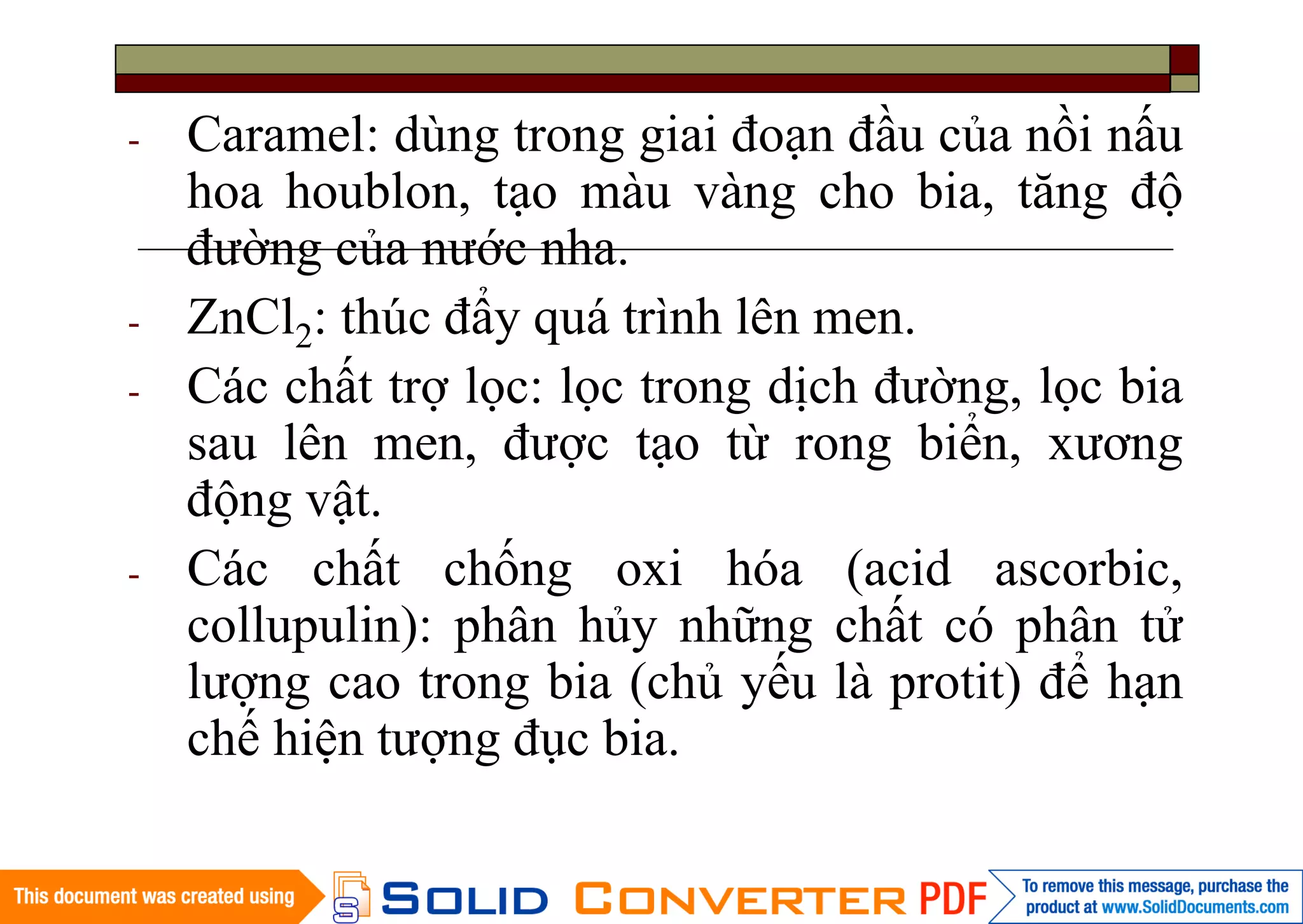 Công nghệ lên men bia | PDF