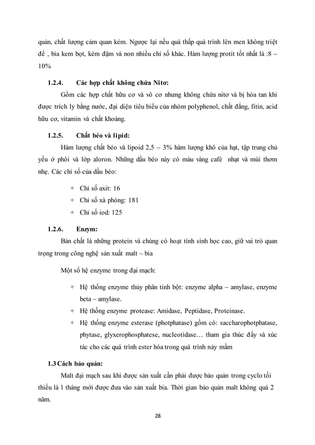 Công nghệ sản xuất bia, Quy trình sản xuất bia, HAY! | DOCX