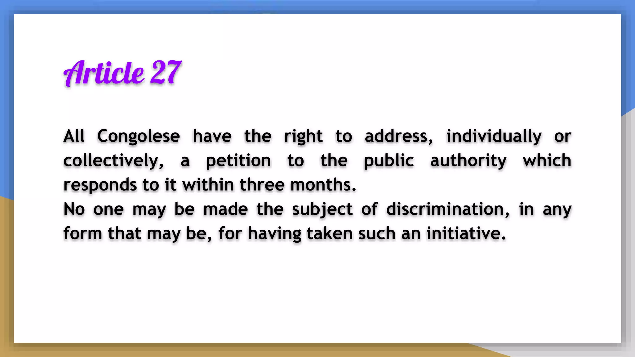 Constitution of Congo DR | PPT