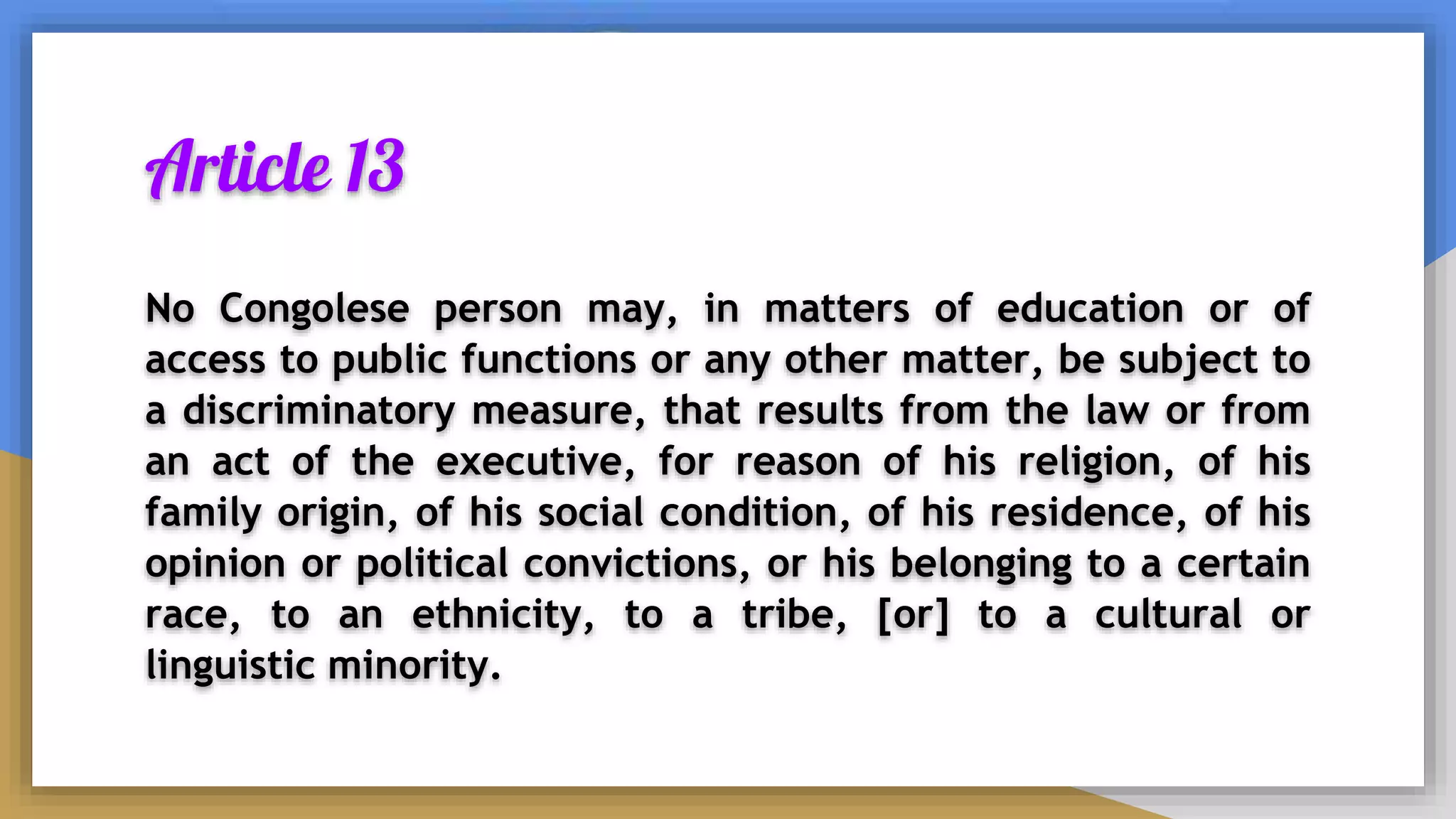 Constitution of Congo DR | PPT