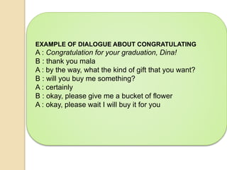 CONGRATULATING & COMPLIMENTING materials | PPTX