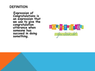 Congratulating others | PPTX