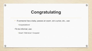 Congratulating Other | PPTX