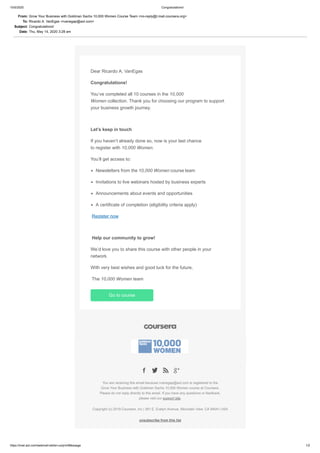 Goldman Sachs 10,000 women collection | PDF