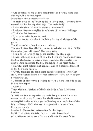 Congratulations on completing the Evaluating a Literature Review .docx