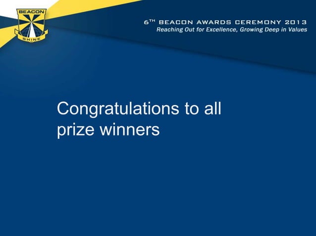 Beacon Awards Ceremony Congratulations | PPTX