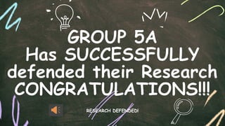 CONGRATULATORY defense format powerpoint | PPT