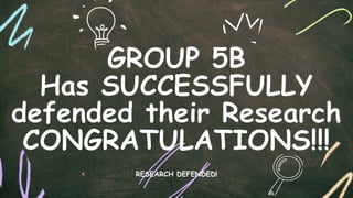 CONGRATULATORY defense format powerpoint | PPTX