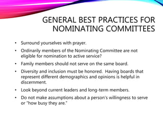 Congregational Nominating Committee Overview | PPTX