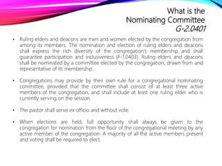 Congregational Nominating Committee Overview | PPTX