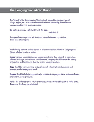 Congregation Micah Brand Manual | PDF