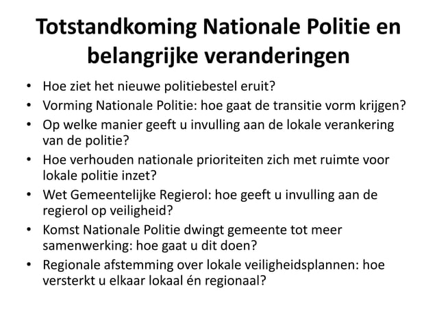 Congres Nationale Politie | PPTX