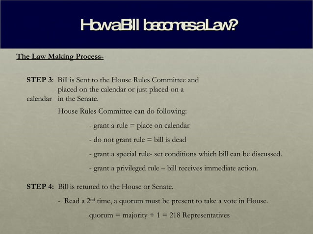 How a Bill becomes a Law? | PPT