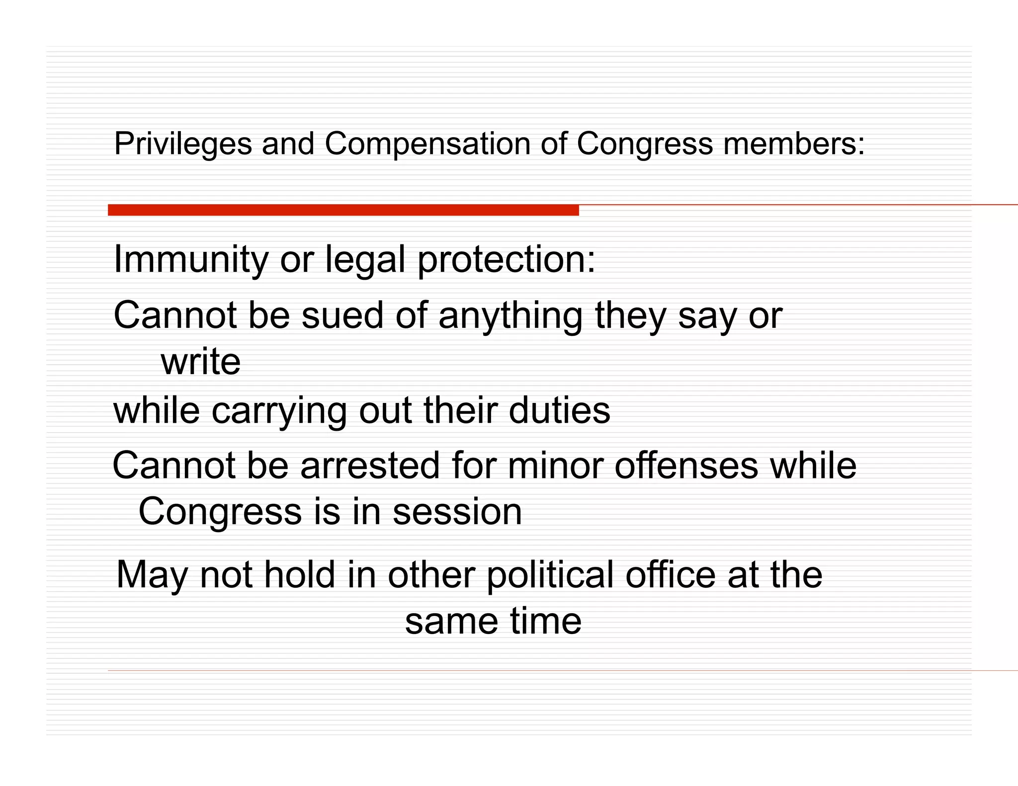 Congress of the USA power point | PPT