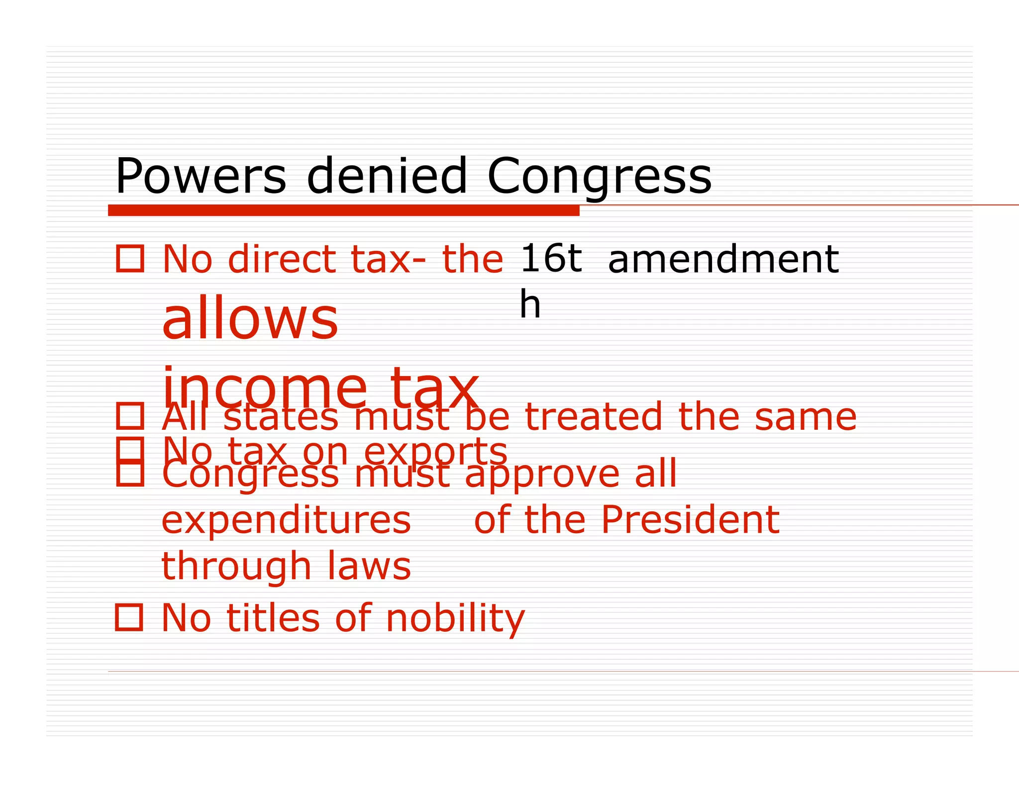 Congress of the USA power point | PPT