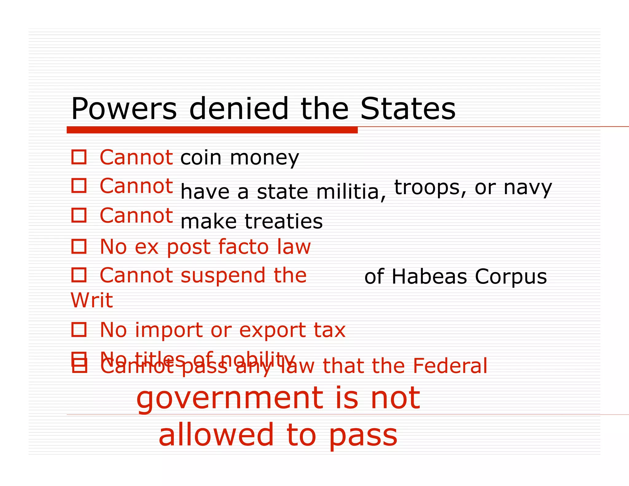 Congress of the USA power point | PPT