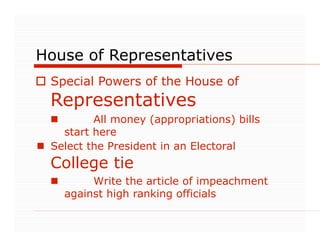 Congress of the USA power point | PPT