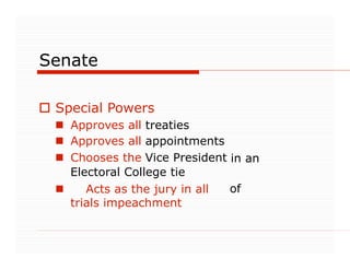 Congress of the USA power point | PPT