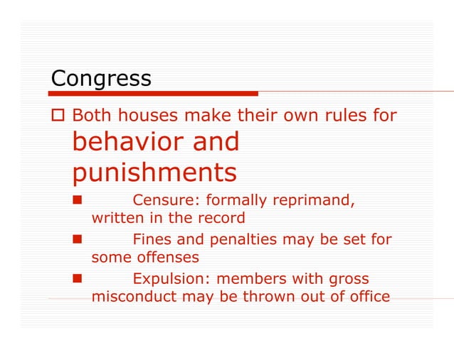 Congress of the USA power point | PPT