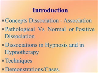 Hypnotically Induced Dissociation - Joseph Meyerson | PPT