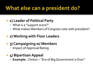 Congress and Presidency | PPT