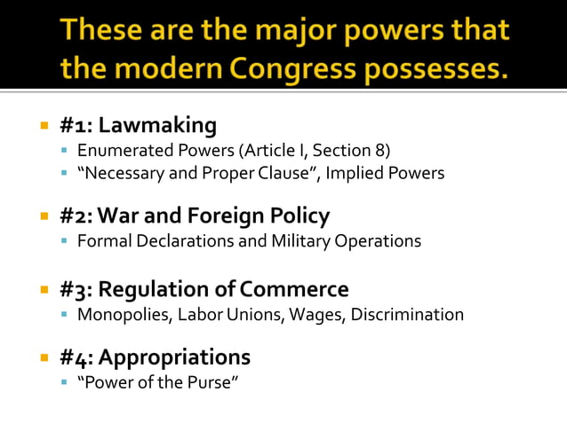 Chapter 7 Congress | PPT