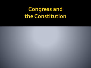 Chapter 7 Congress | PPTX