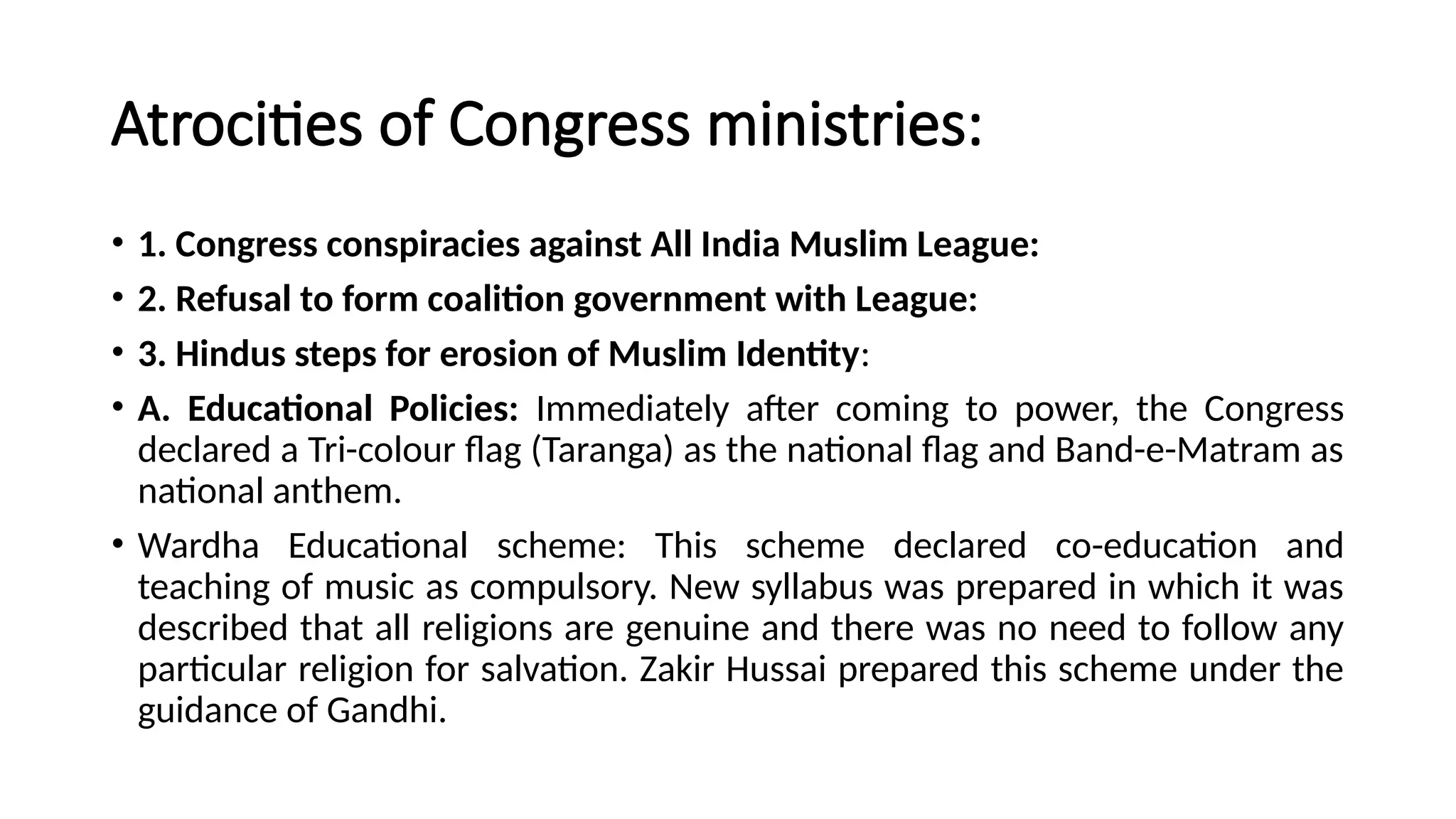 Congress Ministries(1937-1939).pptx Ideology of Pakistan | PPTX