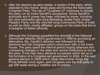 Congrress rule in india | PPTX