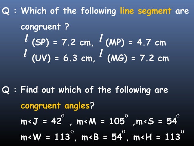 Congruence line,angle,triangles,rectangle-circle etc | PPT | Physics ...