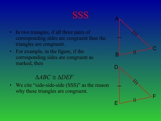 Congruence Shortcuts Notes | PPT